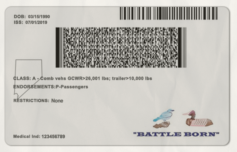 Nevada Driver’s License – IdTemplate.to