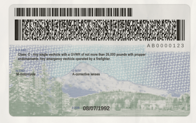 Oregon Driver’s License template – IdTemplate.to